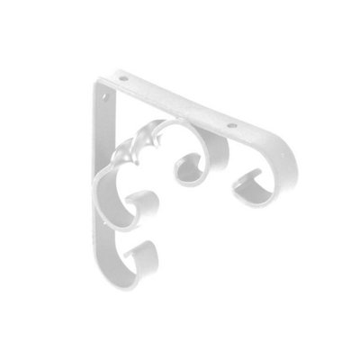 Securit Scroll Bracket White (20cm x 20cm)