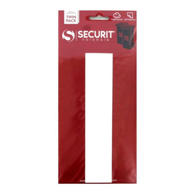 Securit Self Adhesive Wheelie Bin Number 1 - White, 170mm - Pack of 2 ...