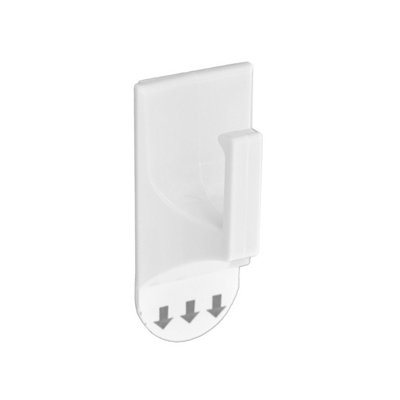 Securit Square Stick On Hook White (80mm x 45mm)