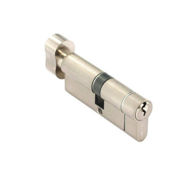 Securit Thumb Cylinder Lock Nickel (35 x 35mm)