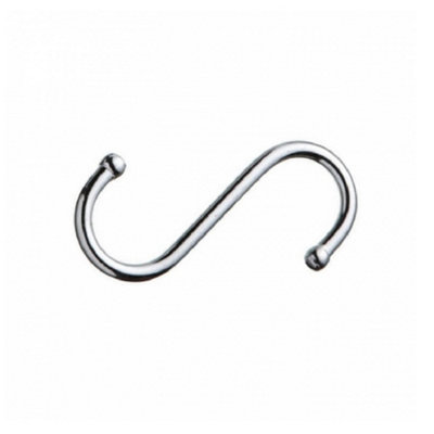Securit Utensil Hooks With Ball Tip (Pack Of 4) Silver (80mm) | DIY at B&Q