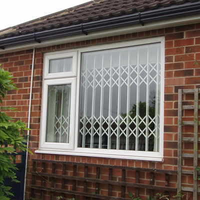 Security Direct High Security Retractable Window Grille White S Lattice ...