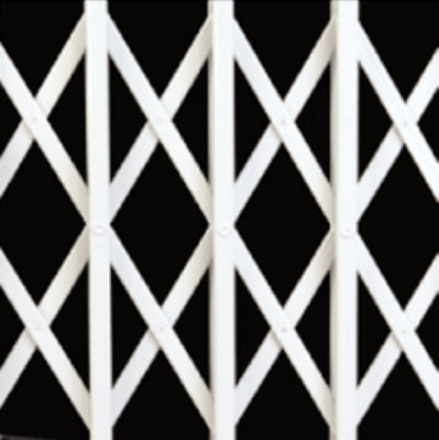 Security Direct High Security Retractable Window Grille White X Lattice ...