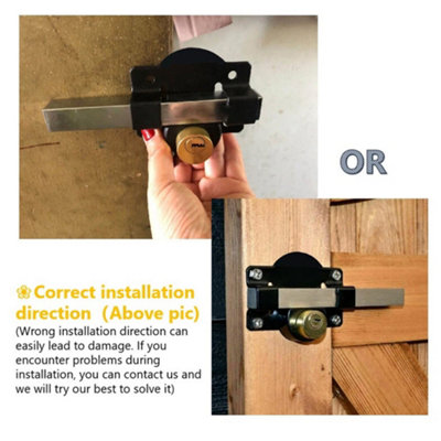 Security Garden Shed Gate Lock Long Throw Locking Double Locking 70mm