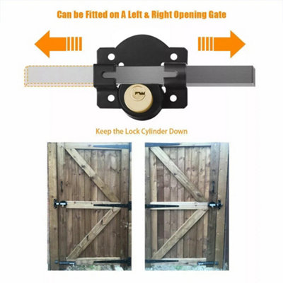 Security Garden Shed Gate Lock Long Throw Locking Double Locking 70mm