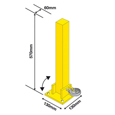 Security Post Fold Down Retrofit & Fitting Bolts Caravan Trailers 2 PACK
