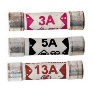 Securpak Fuses (Pack of 3) Silver (One Size) | DIY at B&Q
