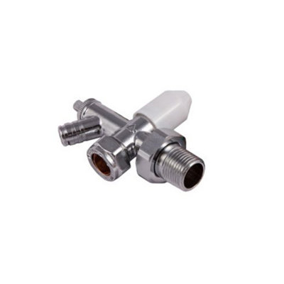 Securplumb Chrome Plated Radiator Valve & Drain Off Silver (10mm)