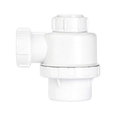 Securplumb Universal Waste Bottle Trap White (40mm)