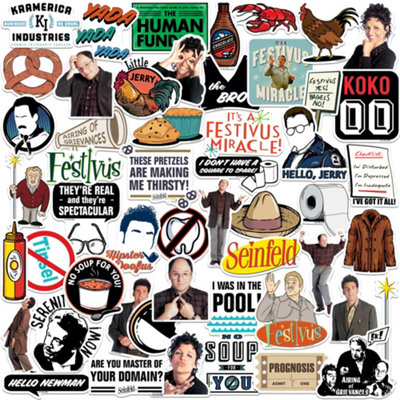 Seinfeld Deluxe orted Designs Stickers (Pack of 50) Multicoloured (One ...