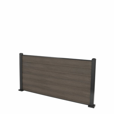 Select Composite 0.9m / 3ft Fence Panel & Corner Post - 6 Coffee Flat ...
