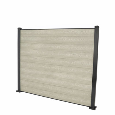 Select Composite 1.5m / 5ft Fence Panel & Corner Post - 10 Antique Flat ...