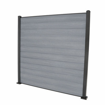 Select Composite 1.8m / 6ft Fence Panel & Corner Post - 12 Light ...