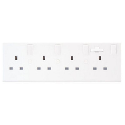 Selectric LG9098/4CON Fused Converter Socket Single or Twin to 4 Gang ...