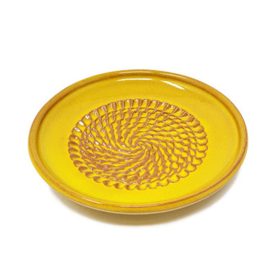 Selena Glazed Hand Dipped Kitchen Dining Garlic Rasp Yellow (Diam) 12cm ...