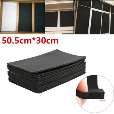 Self Adhesive 12 Sheets of Heat Sound Insulation Rubber Mats