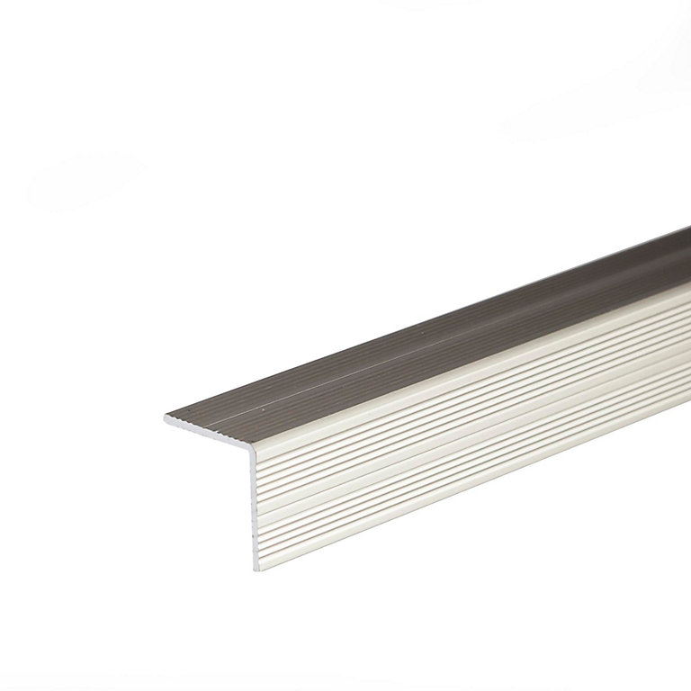 Self-adhesive anodised aluminium anti non slip stair edge nosing trim ... Self-adhesive anodised aluminium anti non slip stair edge nosing trim ...