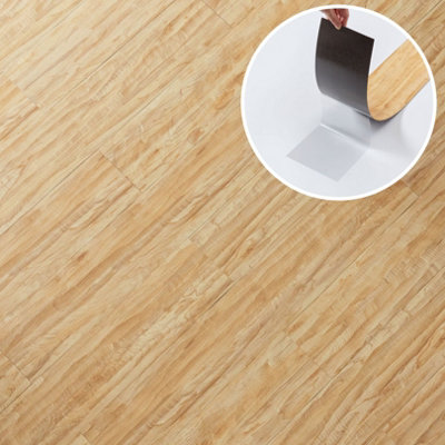 Self Adhesive Floor Planks - 10 pcs Pack Covers 1.39m² Peel and Stick ...