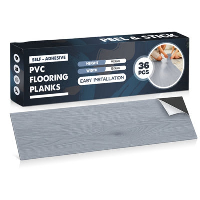 Self Adhesive Floor Planks - 36 Planks Per Pack Covering 53.8 ft² (5 m² ...