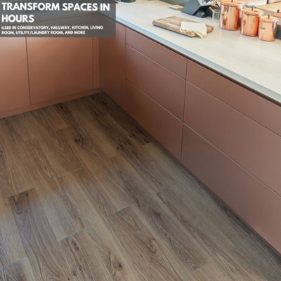 Self Adhesive Floor Planks - Pack of 7 Planks Covers 10.47 ft² (0.97m² ...
