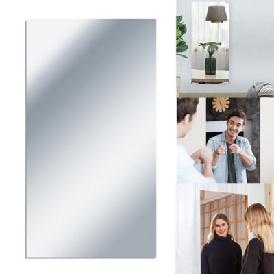 Self Adhesive Mirror Film - 200 x 60cm Flexible Mirror Sheet, Silver