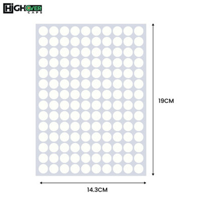 Self Adhesive Screw Hole Cover cap Oak Style, 700 Pieces 5 Sheets, 12mm ...