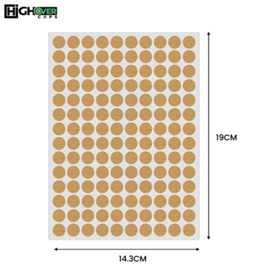 Self Adhesive Screw Hole Covers Cap, 700 Pieces/5 Sheets, 12mm ...