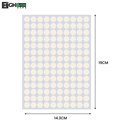 Self Adhesive Screw Hole Covers Cap, 700 Pieces/5 Sheets, 12mm ...