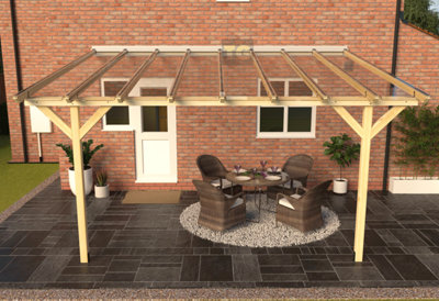 Self-Assembly Lean-To Pergola SkyLite Kit With EZ Glaze Glass Like ...