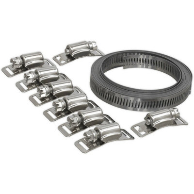 Self Build Hose Clip Set - Cut to Size - 12.7mm Band Width - 8 Worm ...