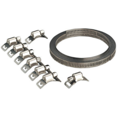 Self Build Hose Clip Set - Cut to Size - 8mm Band Width - 8 Worm Drive ...