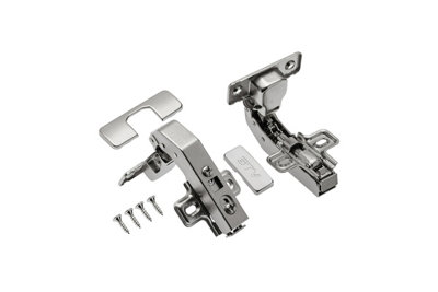 Self-closing parallel hinge/hydraulic angular 90 - set of 2 | DIY at B&Q