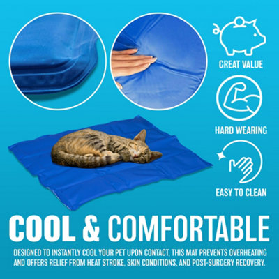 Self Cooling Cool Gel Mat Pet Dog Cat Heat Relief Non-toxic Summer 40Cm ...