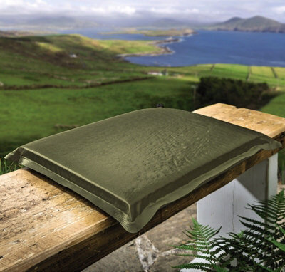 Self Inflating Seat Cushion Green Portable Roll Up Travel Camping Pillow Measures 37.5 x 28.5 x 3.5 Inflated