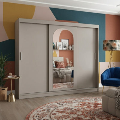 SELFIE 250 Large Sliding Door Wardrobe Modern Bedroom Furniture Storage ...