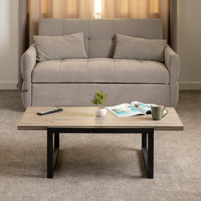 Selma Coffee Table in Medium and Black Oak Effect Finish | DIY at B&Q