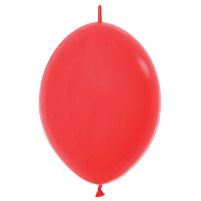 Sempertex Link O Loon Latex Balloon (Pack of 50) Red (One Size)