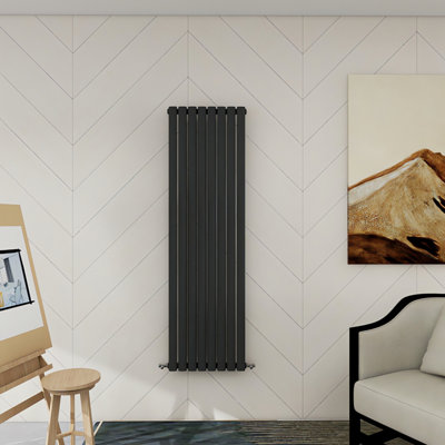 SENA Dura 1600mm x 472mm Vertical Oval Single Column Radiator - Anthracite