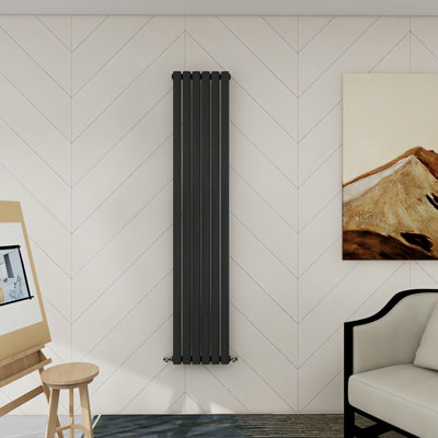 Sena Dura Oval Column Single 1800mm x 354mm Radiator - Anthracite