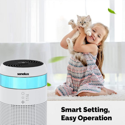 Senelux Demi Air Purifier with Fragrance Sponge for Home