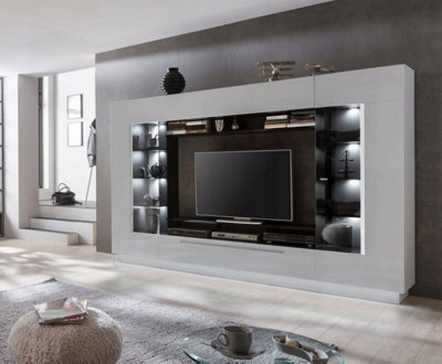 Sensis Entertainment Unit in White High Gloss for Up to 65" TVs ...