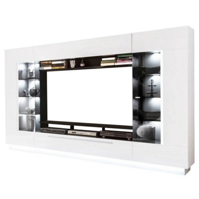 Sensis Entertainment Unit in White High Gloss for Up to 65" TVs ...