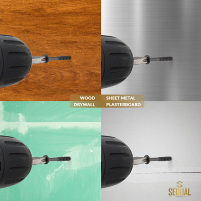 SEQUAL Fine Thread Drywall Screws, Corrosion-Resistant Twin Thread, M4 ...