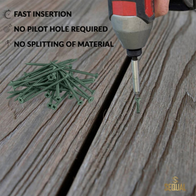 SEQUAL Ultimate Multipurpose Decking Screws, External Wood Screws, M4 x ...