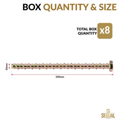 SEQUAL Zeus Bolts, Hex Head Concrete Bolts, Self Tapping Fixing Bolts ...