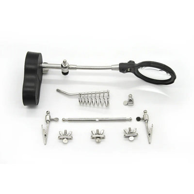SEQURE DIY PCB Welding Auxiliary Clamp Magnifier with LED light