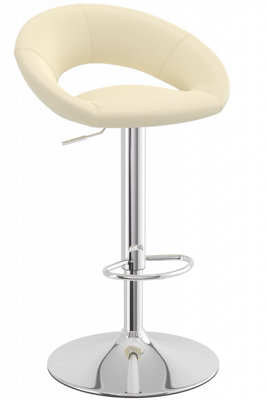 Serene Cream Breakfast Bar Stool Height Adjustable | DIY at B&Q