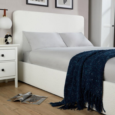 Serenity Double Ottoman Storage Gas Lift Boucle Upholstered Bed