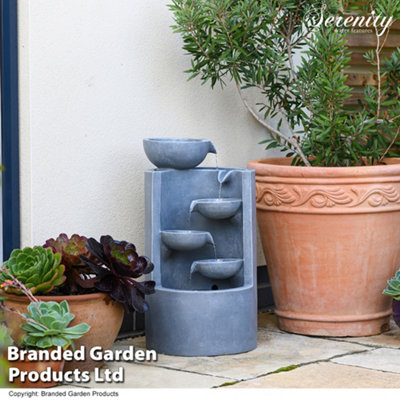 Buy Serenity Four Bowl Cascading Water Feature With LED Lights ...