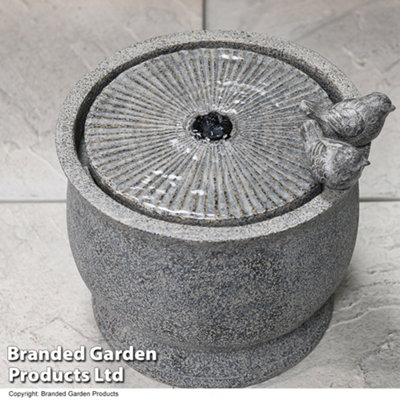 Serenity Granite Effect Birdbath Water Feature 30cm Tall Self-Contained ...